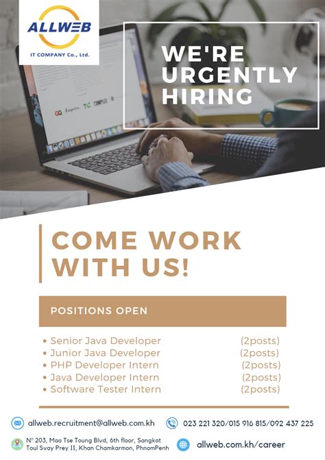 job vacancies 📢📢 it s a good time allweb co ltd