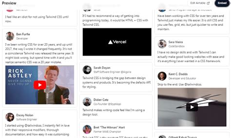 Free Tool To Collect And Embed Testimonials Using Airtable Embedding