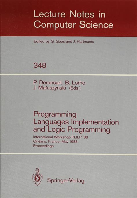 programming languages implementation and logic programming lecture notes in computer science