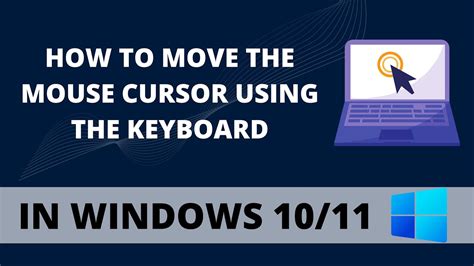 how to move the mouse cursor using the keyboard youtube