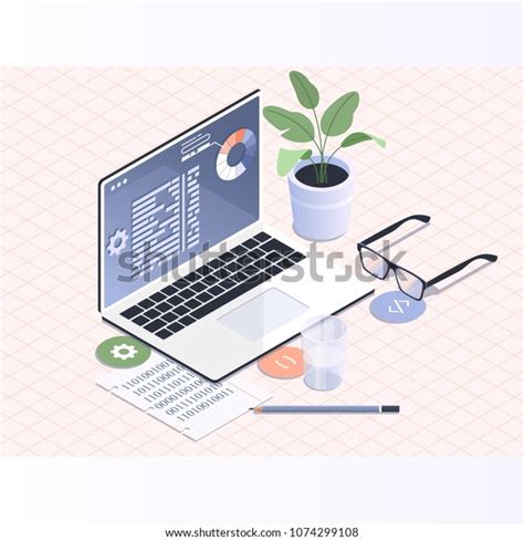 Software Development Programmingprogrammer Coding Binary Computer Stock