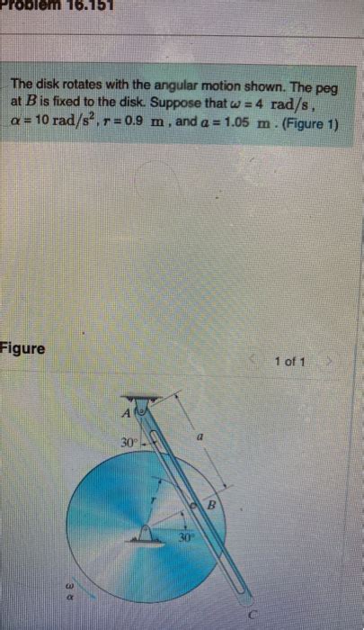 Solved Problem 16151 The Disk Rotates With The Angular