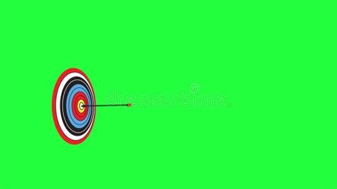 Focus And Targeted Archery Target And Shot Of An Arrow On Target