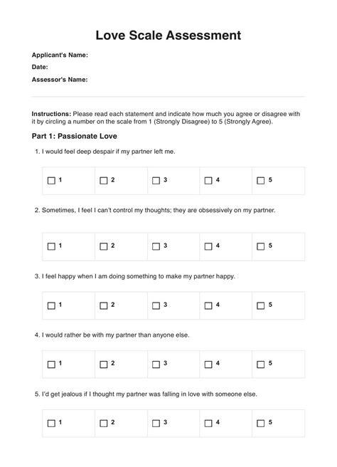 Love Language Test And Example Free Pdf Download