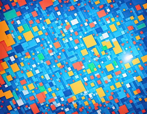 illustration of multi colored geometric shapes stock illustration