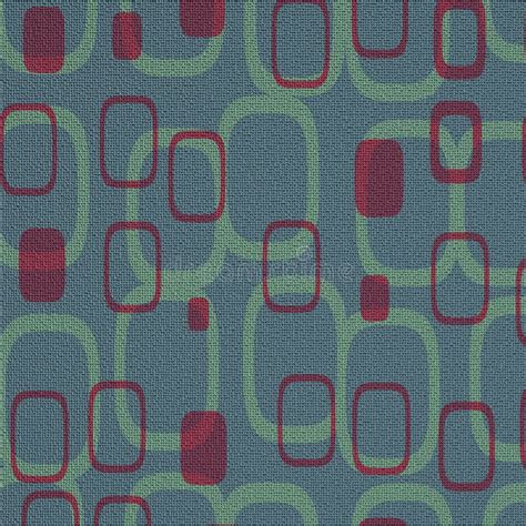 Seamless Pattern Made Of Rounded Rectangular Shapes With Cloth Texture