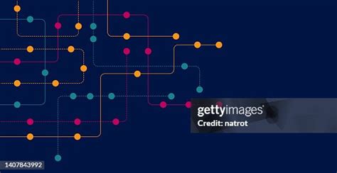 circuit connect lines and dots network technology and connection