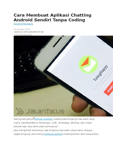 Cara Membuat Aplikasi Chatting Android Sendiri Tanpa Coding Pdf