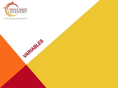 programming variables ppt