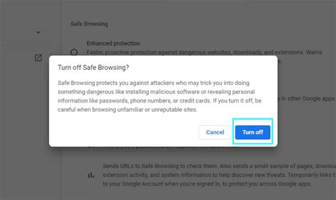 Safe Browsing In Chrome How To Turn It Off On