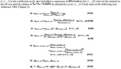Solved Consider A Multivariate Normal Distribution And Theorem 34