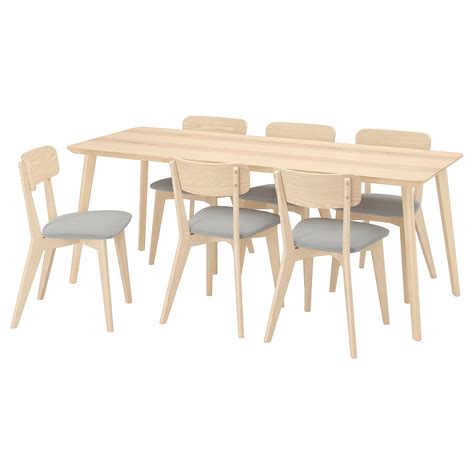 Lisabolisabo Table And 6 Chairs Ashtallmyra Whiteblack 200x78 Cm