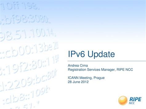 Ipv6 Update Andrea Cima Registration Services Manager Ripe Ncc Ppt