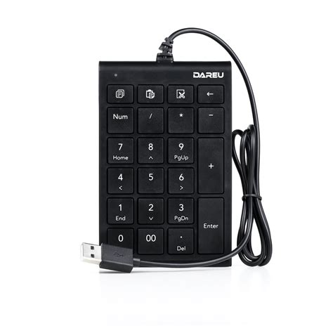 Dareu LK USB Numeric Keypad USB Number Keypad Light Weight Integrated Ergonomic Tilt Wired