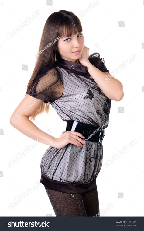 Beautiful Woman Sexual Dress Isolated Over Stock Photo 41631691 Shutterstock