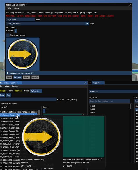 making pbr texture sdk interface appears different airports