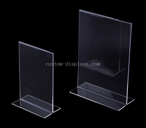 Double Frames Clear Acrylic Display Stand For Store Restaurant