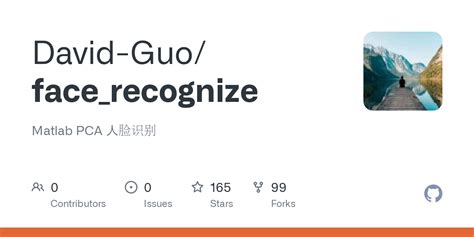 GitHub David Guo face recognize Matlab PCA 人脸识别