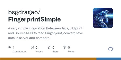 github bsgdragao fingerprintsimple a very simple integration