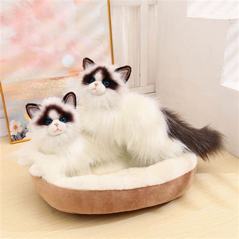 Ragdoll Cat Plush Toy High Fidelity Persian Cats Plushie Rag Doll Cat