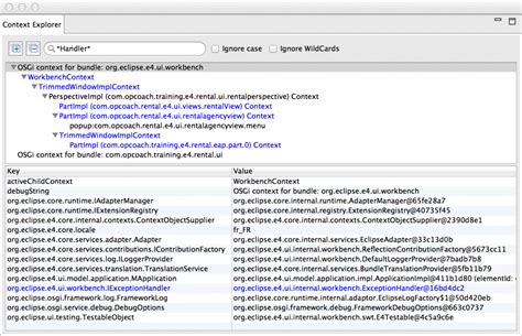 Eclipse 4 Context Explorer