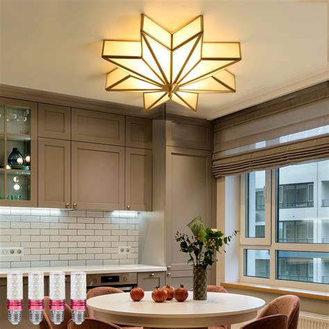 Aeyee Brass Flush Mount Ceiling Light Star Shaped Lighting Fixture 4