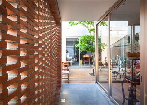 Brick Grates Are Set Into The Walls Of This Bangkok House