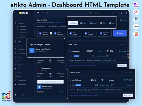 Etikto Admin Dashboard HTML Template 2 MultiPurpose Themes
