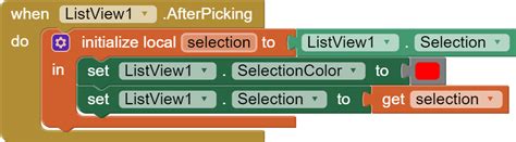Listview Selection Does Not Respond MIT App Inventor Help MIT App Inventor Community