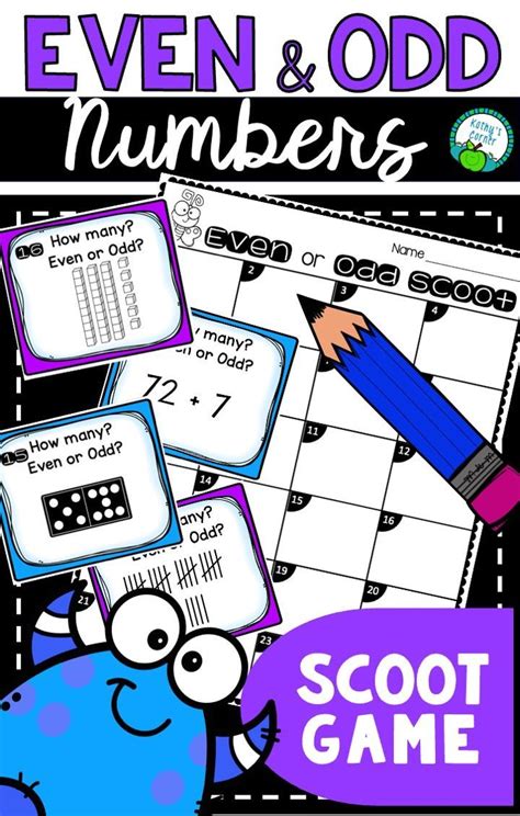Odd And Even Numbers Sorting Activity Practice Worksheets And Scoot