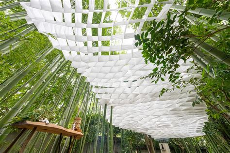 Kengo Kuma Creates Pavilion Supported By Live Bamboo At Kyoto Temple