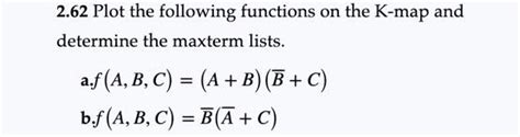 solved problem 2 62 parts a and b plot functions on k maps