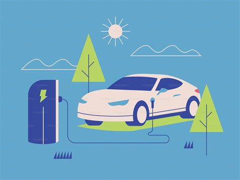 충전소에 연결된 전기 자동차 벡터 Unsplash의 자동차 이미지
