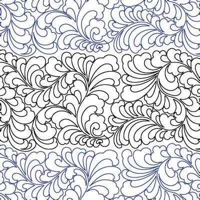 Royal Plumes Paper 17 Quilts Complete Longarm Continuous Line Quilting Patterns Whole