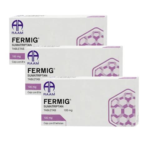 Fermig Sumatriptan 100 Mg Caja Con 2 Tabletas Farmacia Sanorim