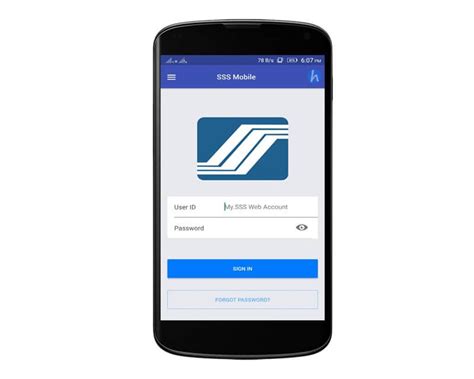 SSS Mobile App Registration View Your Contribution Status Online