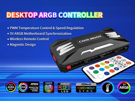 Mua FelRelWel Computer Fan Temperature ARGB Controller Integrator Remote Control Computer ARGB