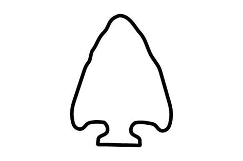 Ancient Stone Arrowhead Line Art Svg Cut File By Creative Fabrica Crafts · Creative Fabrica