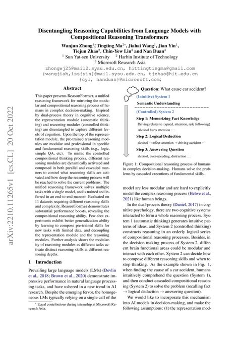 Disentangling Reasoning Capabilities From Language Models With