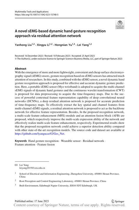 A Novel Semg Based Dynamic Hand Gesture Recognition Approach Via