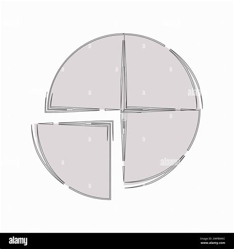 Glitch Of Blue Circle Segment Icon Cycle Diagram Process Chart