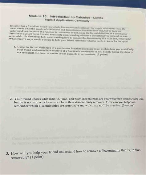 Module 10 Introduction To Calculus Limits Topic 3 Application Continuity Imagine Tha Calculus