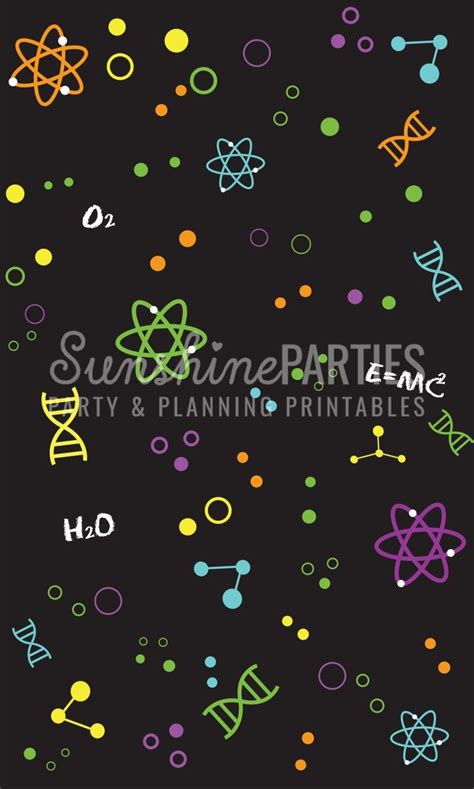 Science Experiment Party Printable BACKDROP ONLY Birthday Backdrop Dessert Table Backdrop