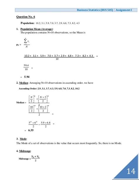 Statistics Assignment 1