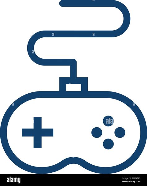 Wired Game Controller Icon Video Game Editable Vector Stock Vector