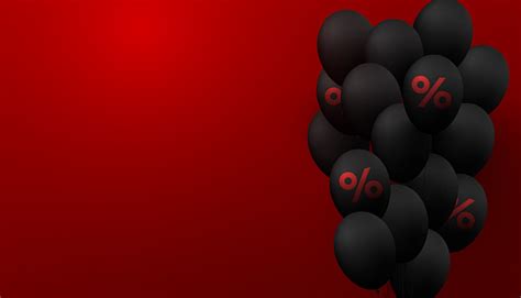 백분율 기호로 검은 3d 풍선 빨간색 배경 검은색에 대한 스톡 벡터 아트 및 기타 이미지 검은색 세일 0명 Istock