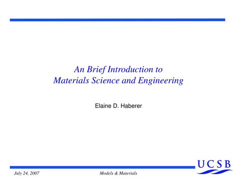 PPT - An Brief Introduction to Materials Science and Engineering PowerPoint Presentation - ID ...