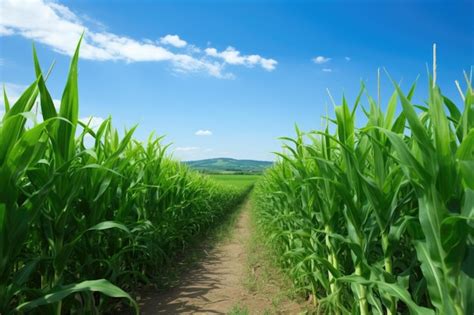 Premium AI Image Corn Crops Field For Bioethanol Production
