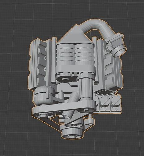 L67 Style Supercarged V6 Engine 3d Model 3d Printable Cgtrader