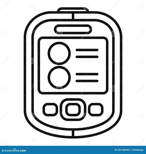 Personal Digital Assistant Showing Menu Interface With Buttons Stock